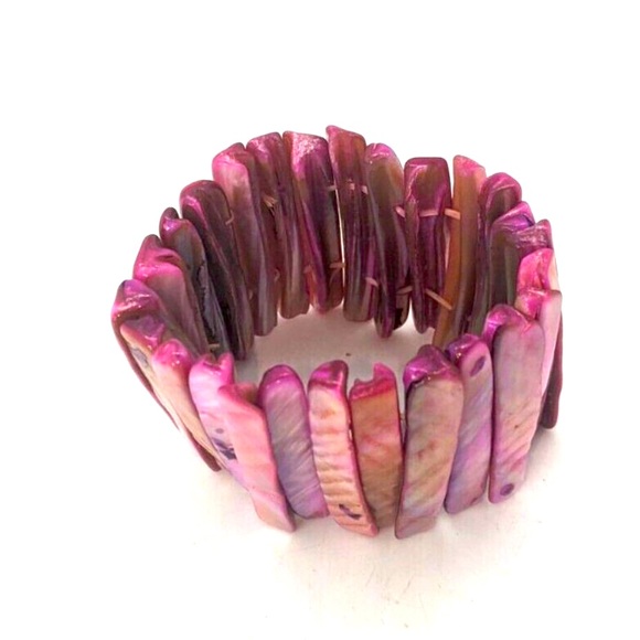 Abalone | Jewelry | Womens Pink Shell Stretch Bracelet Pink Abalone ...